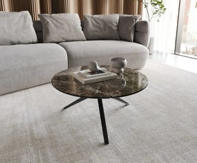 Konferenční stolek Delron 70x70 cm keramika Laminam®Emperador Extra