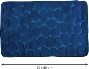 MSV PEBBLES tmavě modrá / Koupelnová předložka / 50 x 80 cm / polyeste