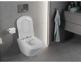 Mexen Vito WC mísa Rimless s pomalu padající deskou slim, duroplast, Bílá - 30174000