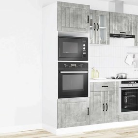 Pečící skříňky 2 ks "Lucca" betonově šedé, dřevěné 3315045