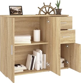 vidaXL Příborník 91 x 29,5 x 75 cm, konstrukční dřevo [823275] Barva: dub sonoma