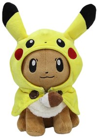 Plyšová hračka Pokémon Pikachu v kostýmu Eevee a Eevee v kostýmu Pikachu Varianta: Eevee v kostýmu Pikachu
