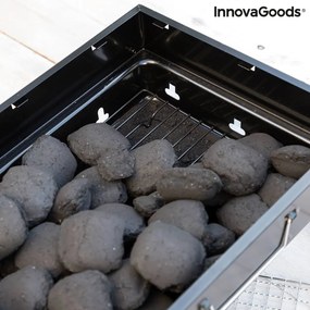 Přenosný skládací gril na dřevěné uhlí BearBQ - InnovaGoods