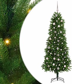 Vánoční stromeček s 300 LED diodami s stojanem Zelená 240 cm PE 3396351