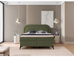 Zelená boxspring postel s úložným prostorem 180x200 cm Ornes – Ropez