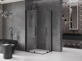 Mexen Velar Duo sprchová kabina posuvná 100 x 90 cm, průhledná, černá - 871-100-090-02-70