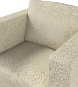 Potah na křesko IKEA Karlanda, krátký barva béžová látka lesklé, pletený vzor, vzorované