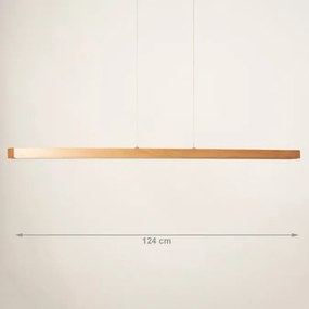 Závěsné dřevěné LED svítidlo nad jídelní stůl Corciano 125 Wood