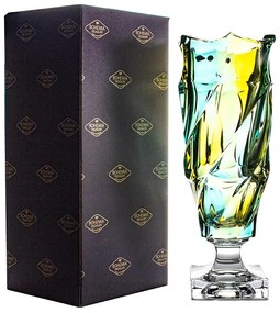 KŘISTÁLOVÁ VÁZA BOHEMIA FLAMENCO LEMON 380MM