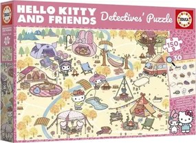 EDUCA Detektivní puzzle Hello Kitty  Přátelé / 150 dílků / od 6 let