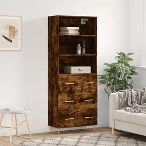 Skříň highboard kouřový dub 69,5 x 34 x 180 cm kompozitní dřevo,  3189370