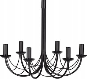 Závěsné stropní svítidlo E14x6 Perseo kov černá Kaja