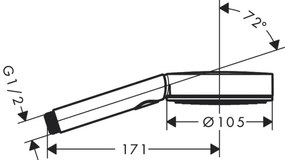 Hansgrohe Pulsify - Ruční sprcha 105 3jet Activation, černá matná 24100670