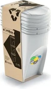 PROSPERPLAST SORTIBOX 3 x 35 l popelavá / Odpadkový koš
