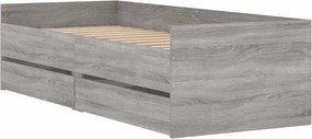 Rám postele se zásuvkami šedý sonoma 100 x 200 cm 3207341