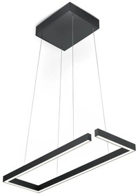 Závěsné svítidlo LED Marisa-60, matná černá, 60 x 20 cm