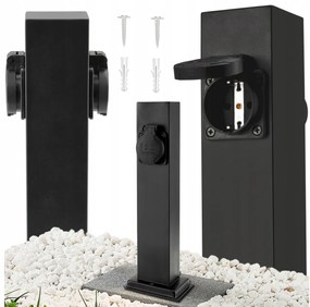 BERGE Zahradní lampa stojící venku 30cm - 2x zásuvka