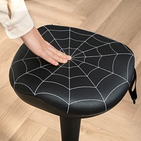 Vinsetto ergonomická otočná sedlová stolička — výškově nastavitelná 65,5–83,5 cm, náklon 120°, protiskluzová, černá