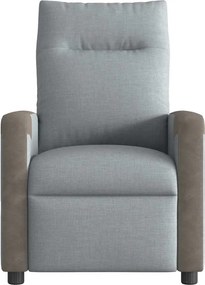 Elektrické polohovací křeslo světle šedé textil 3324080