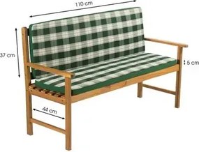 FIELDMANN FDZN 9120 / Potah na lavici pruhovaný zelený / pro FDZN 4013