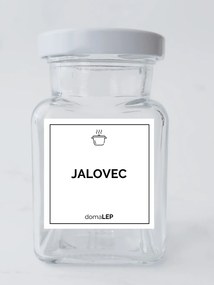Samolepka na kořenky JALOVEC bílá 5 × 5 cm tučné písmo