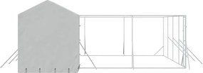 Venkovní psí kotec se střechou stříbrný 10 x 6 x 2,5 m ocel 3190480