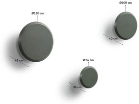 Šedozelené nástěnné dřevěné háčky v sadě 3 ks Nadua – Kave Home