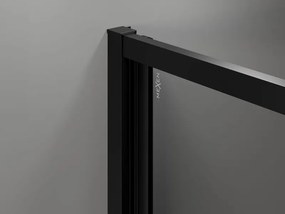 Mexen Exo sprchové dveře skládací 75 cm, transparentní, černé - 816-075-000-70-00