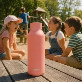 Quokka Solid broskvová / Nerezová termoláhev / 510 ml / dvouplášťová