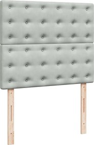 Box spring postel s matrací světle šedá 120 x 200 cm samet 3293194
