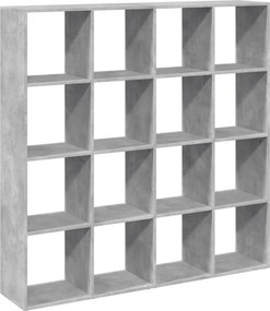 Knihovna betonově šedá 137,5 x 29 x 137,5 cm kompozitní dřevo 3310292