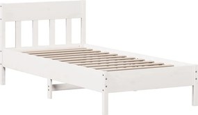 Postel bez matrace bílá 75 x 190 cm masivní borovice 3307030