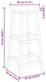 vidaXL Marketos Barové stoličky 4 ks masivní akáciové dřevo
