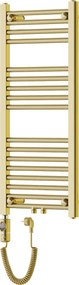 Mexen Mars, elektrické topné těleso 900 x 400 mm, 300 W, zlatá lesklá, W110-0900-400-2300-50