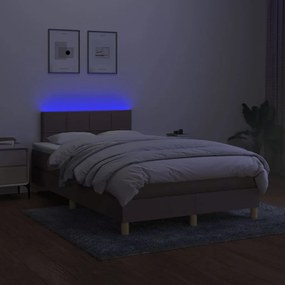 Box spring postel s matrací a LED taupe 120x190 cm textil 3270092