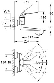 GROHE 32773000 - Umyvadlová baterie EUROECO SPECIAL 257 mm lesklý chrom