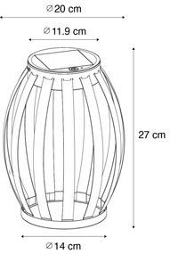 Sada 2 venkovních stolních lamp černých 3-stupňový stmívač solární & dobíjecí - Sheldon
