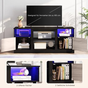 Costway TV skříňka s LED světly pro 65" TV s nastavitelnou policí