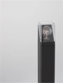 NV 9492750 Venkovní sloupkové svítidlo SELENA antracitový hliník a čirý akryl E27 1x12W 220-240V bez žárovky IP65 - NOVA LUCE