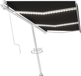 vidaXL Automatická markýza LED a senzor větru 600 x 300 cm [3069615] Barva: Vícebarevný