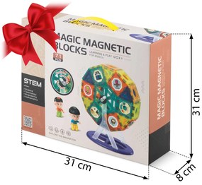 Magnetické bloky s kolotočem RK-769 Ricokids