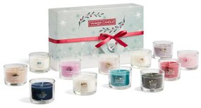 Yankee Candle vánoční dárková sada, 12x votivní svíčka ve skle