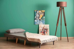 Designové rozkládací křeslo Felicitas světle šedé