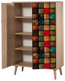 Designová víceúčelová skříň Vallissa 127 cm vzor dub