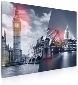Malvis ® Obraz Černobílá koláž Londýna Velikost: 150x100 cm