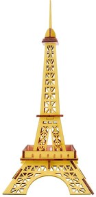 Woodcraft construction kit Woodcraft Dřevěné 3D puzzle Eiffelova věž žlutá