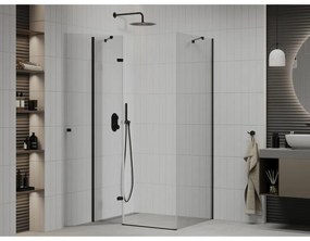 Mexen Roma sprchový kout 70x90cm, 6mm sklo, černý profil-čiré sklo, 854-070-090-70-00
