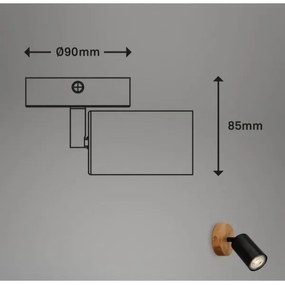 Briloner 2922-015 - Nástěnné bodové svítidlo SPOT 1xGU10/9W/230V