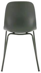 Olivově zelená plastová jídelní židle Unique Furniture Whitby