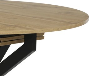 Jídelní stůl rozkládací 120-160x120 cm DT-I1120 OAK, melamin, dub – Barva (vyberte): hnědá béžová